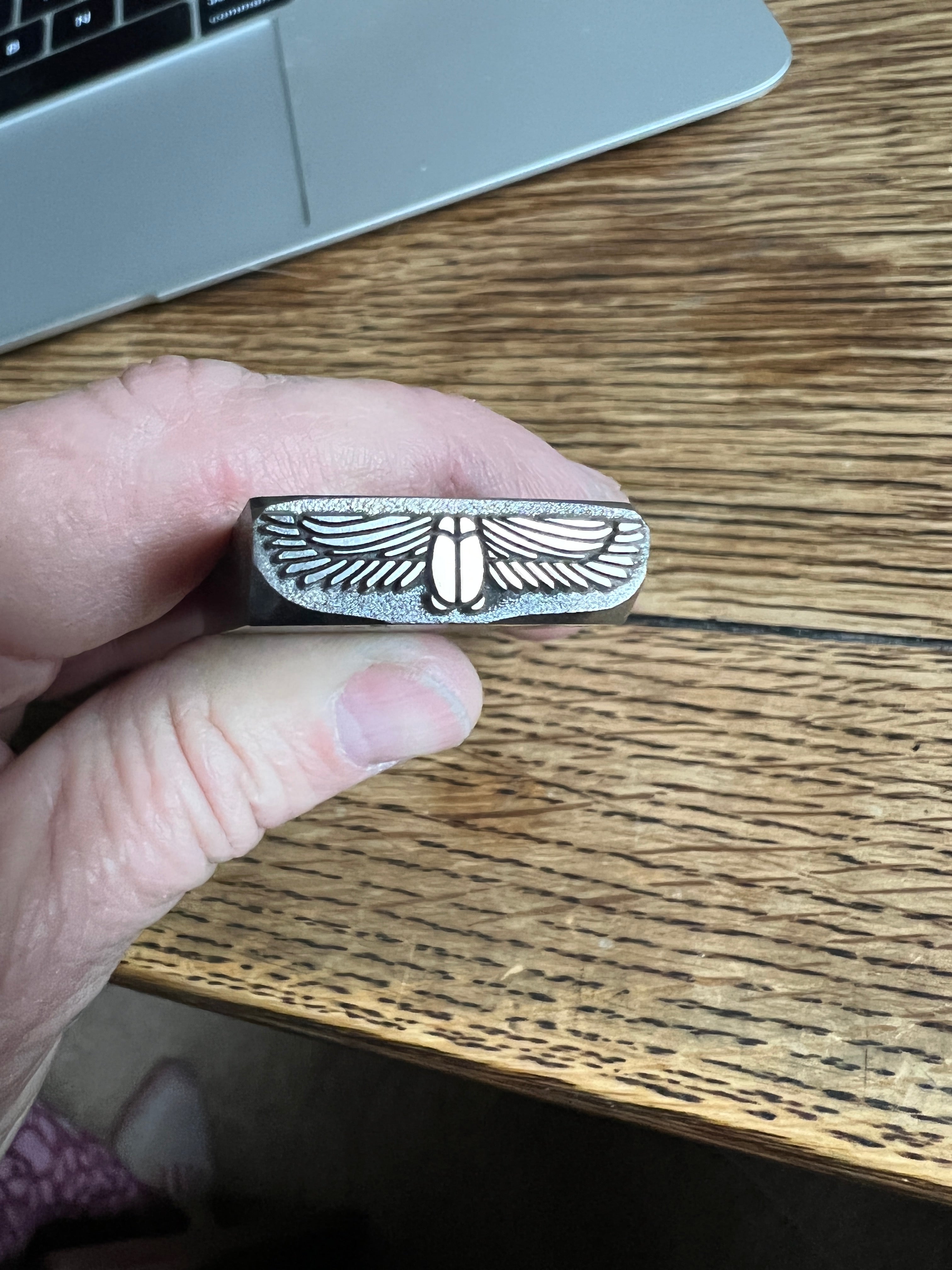 Winged scarab stamp – Maha’s Tools & Jewelry